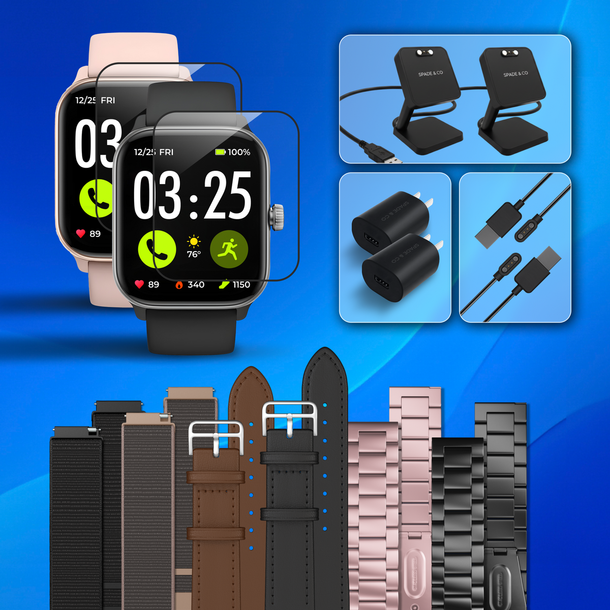 Health Smartwatch 4 Couples Bundle – Spade & Co